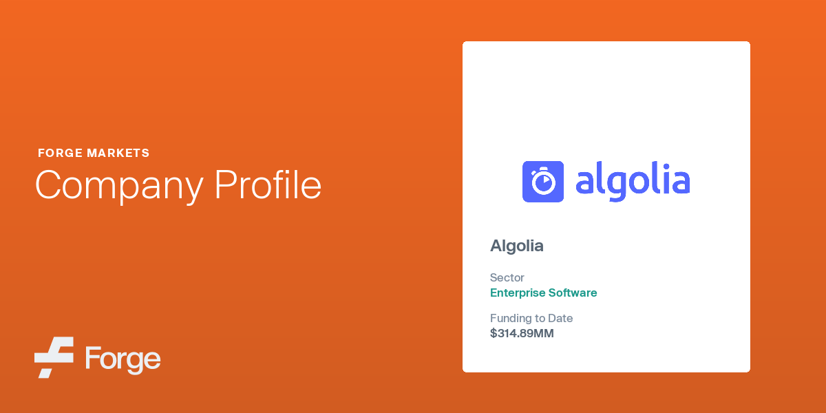 Invest and Sell Algolia Stock - Forge