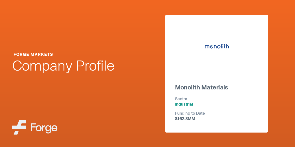 Invest and Sell Monolith Materials Stock - Forge