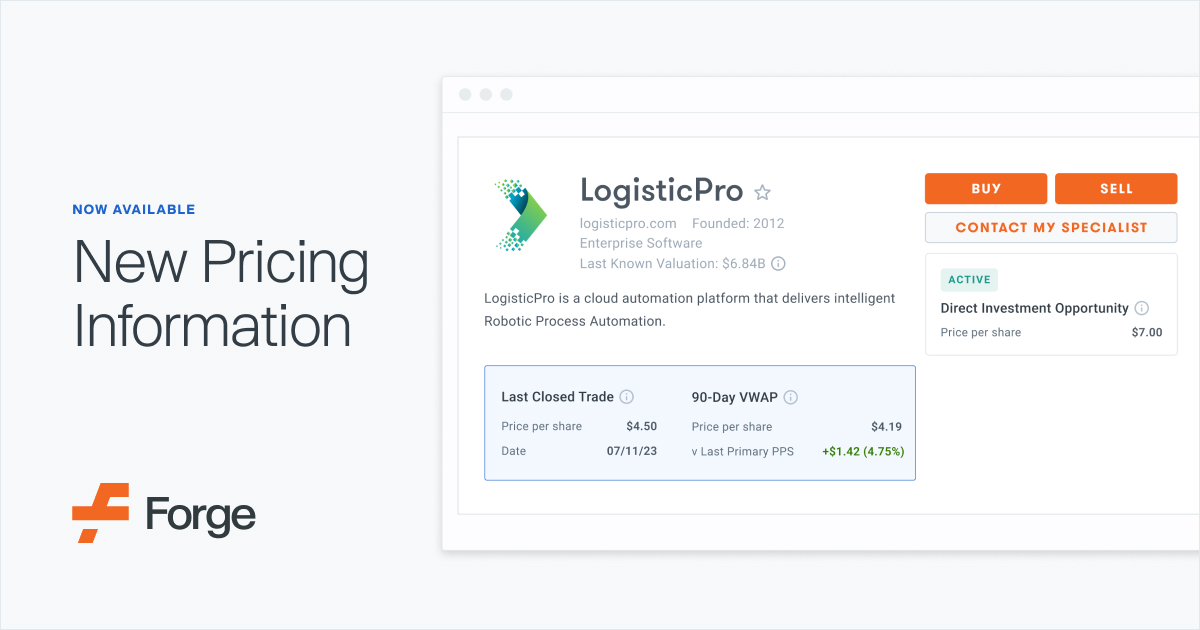 Forge Product Update - New Pricing Information